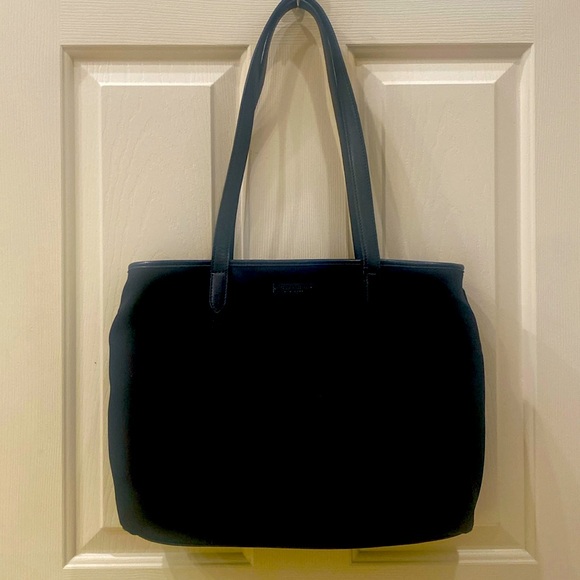 Coach | Bags | Coach New York Black Neoprene Leather Large Tote ...